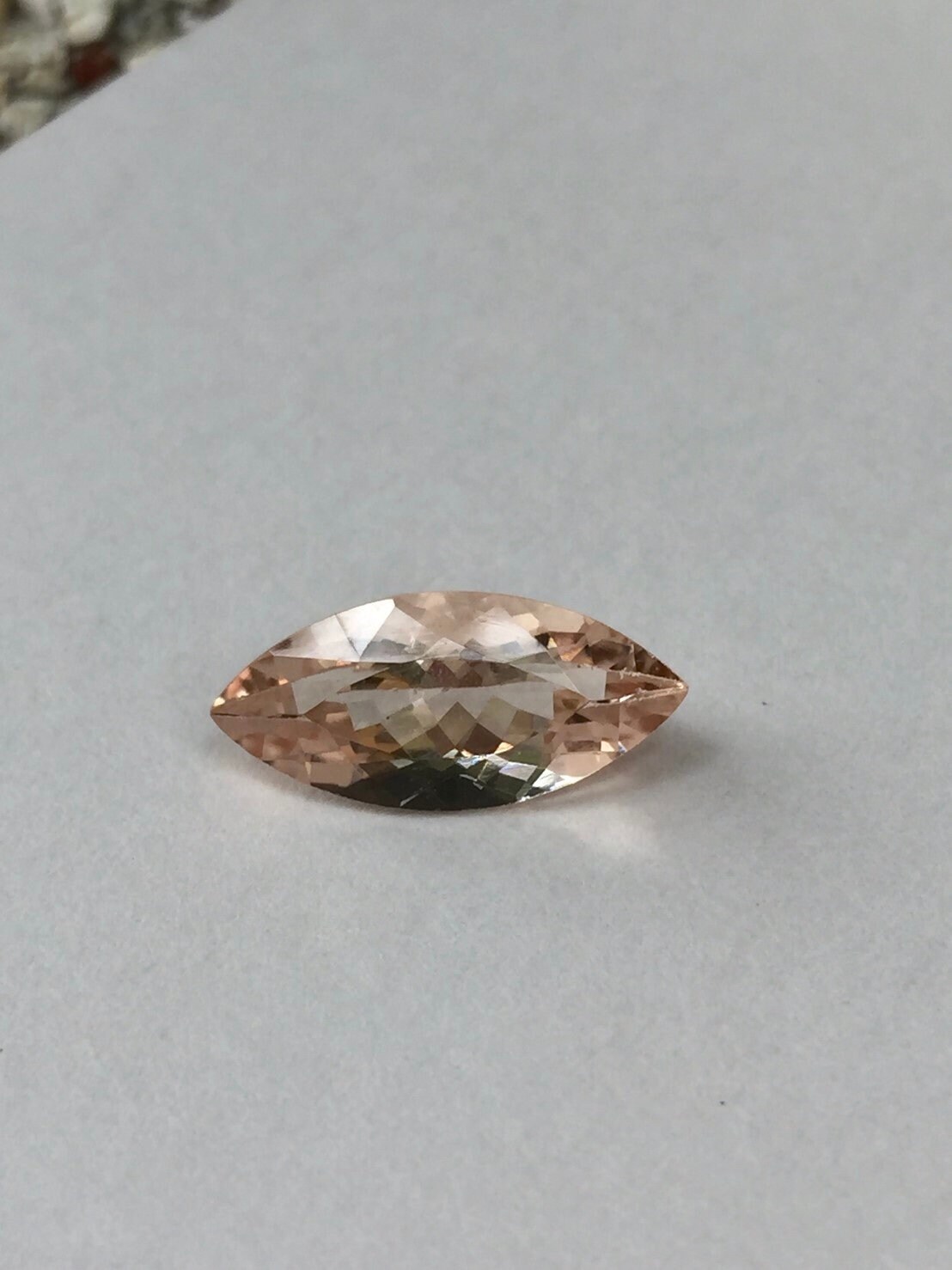 2.76ct Morganite Beryl Marquise Shape Peach Navette Morganite 15mm X ...