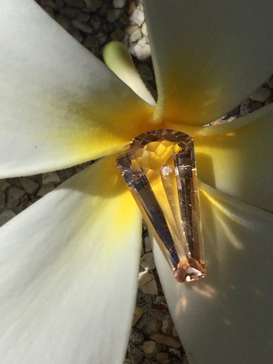 5.26ct Morganite Beryl Kite Cut Elongated Shield Shape Peach Morganite ...