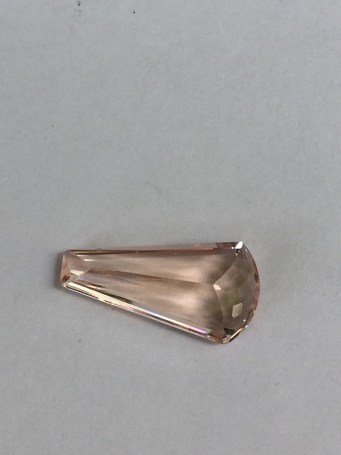 5.26ct Morganite Beryl Kite Cut Elongated Shield Shape Peach Morganite ...