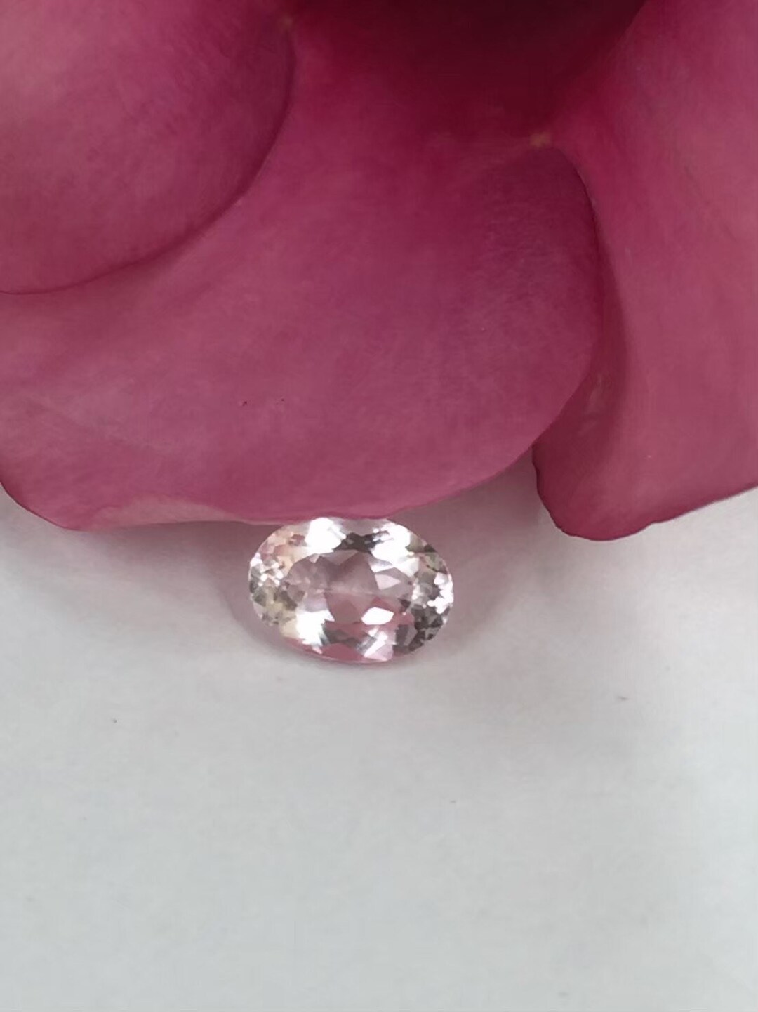 1.33ct Pink Purple Morganite Beryl Oval Triple A- Earth Mined Natural ...