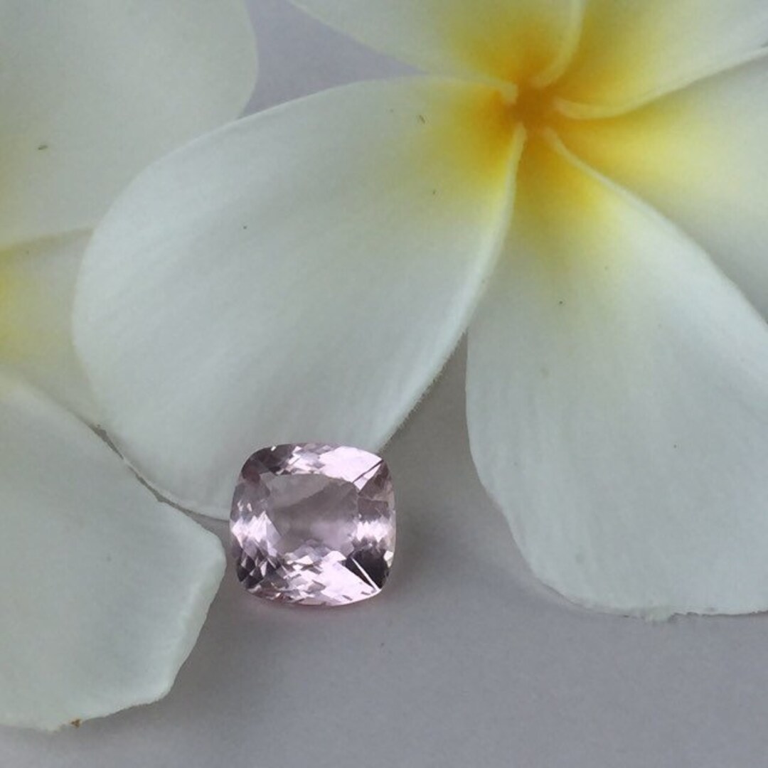 6.20ct Pink Purple Morganite Beryl Cushion Cut- Square 12mm Morganite ...