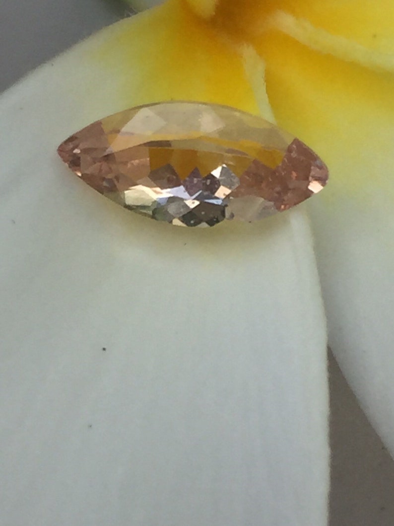 1.62ct Peach Marquise Morganite Beryl- Genuine Pink Morganite Navette ...