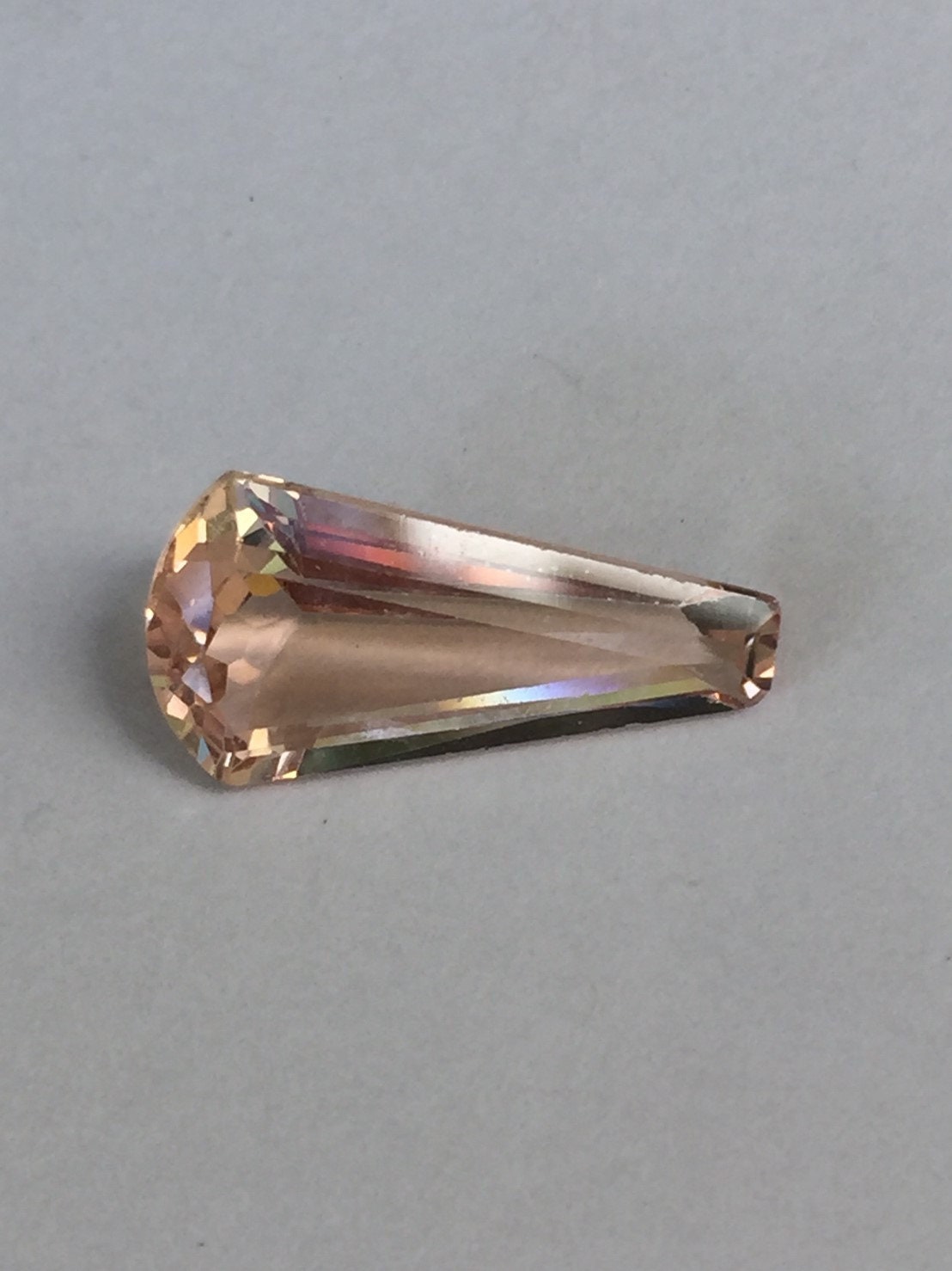 5.26ct Morganite Beryl Kite Cut Elongated Shield Shape Peach Morganite ...