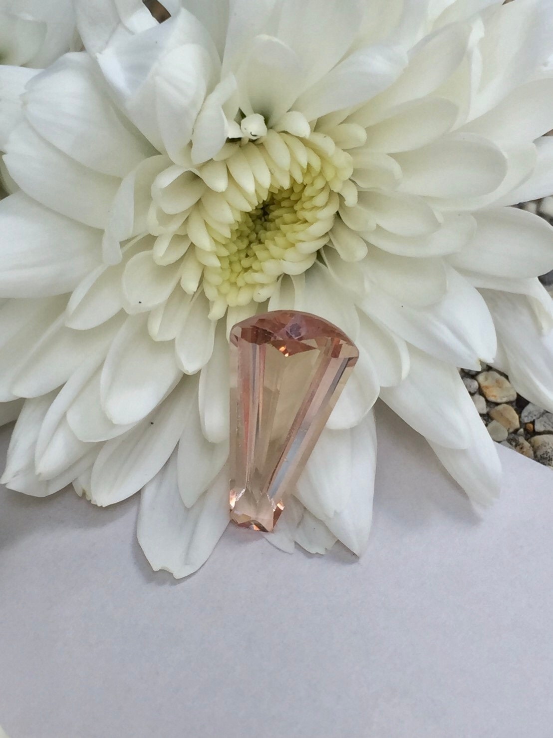 5.26ct Morganite Beryl Kite Cut Elongated Shield Shape Peach Morganite ...