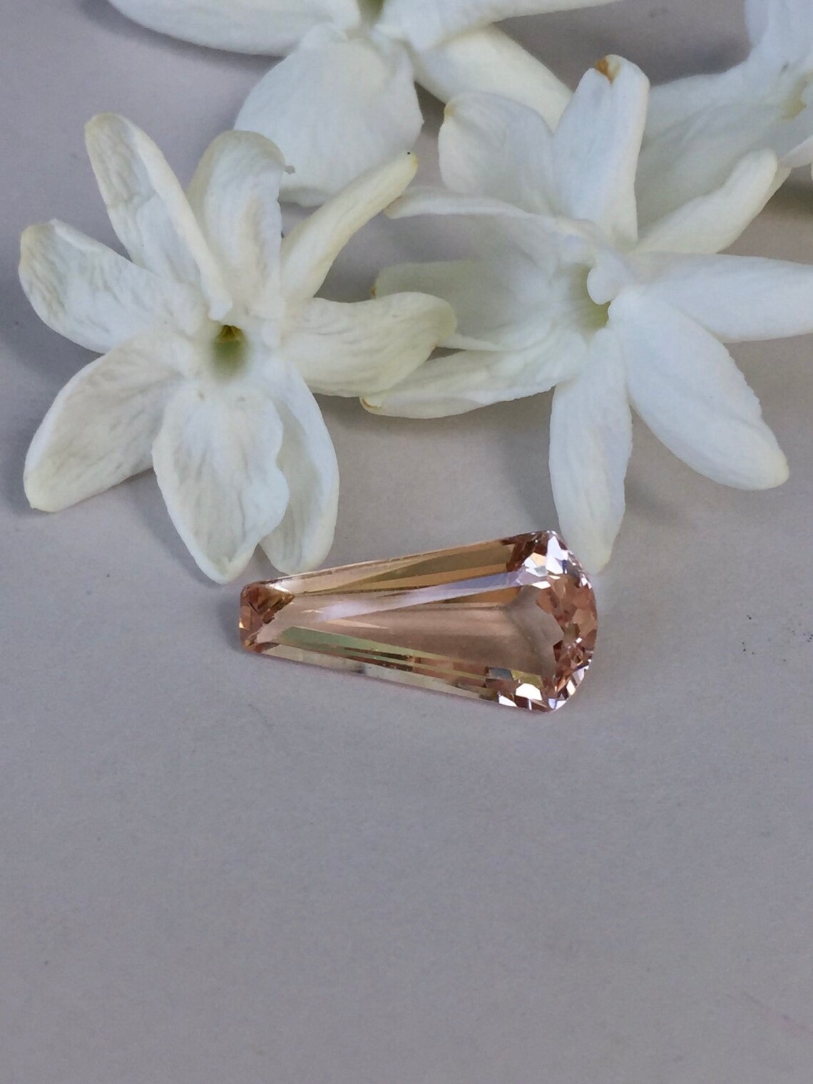 5.26ct Morganite Beryl Kite Cut Elongated Shield Shape Peach - Etsy