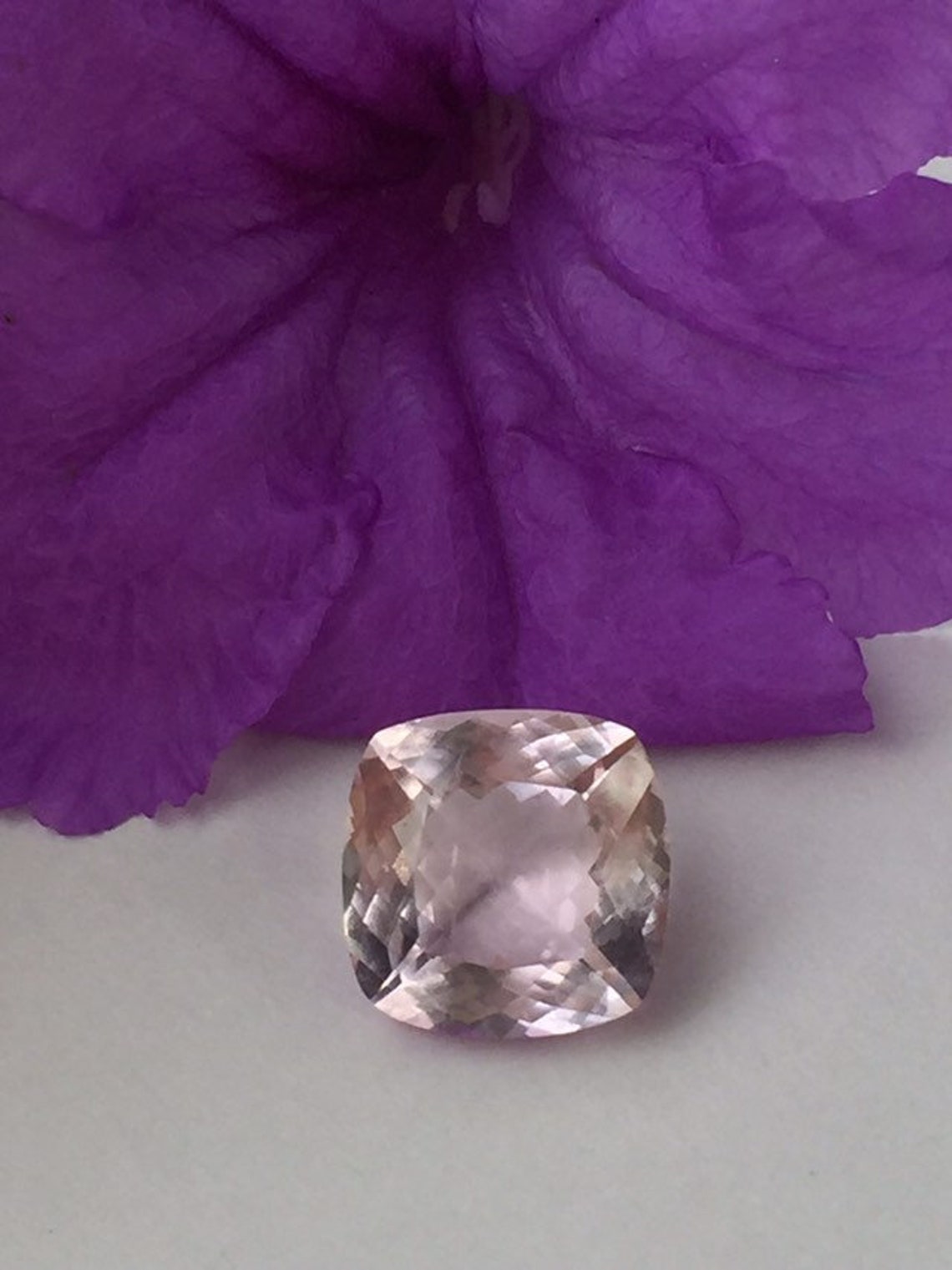 6.20ct Pink Purple Morganite Beryl Cushion Cut Square 12mm - Etsy