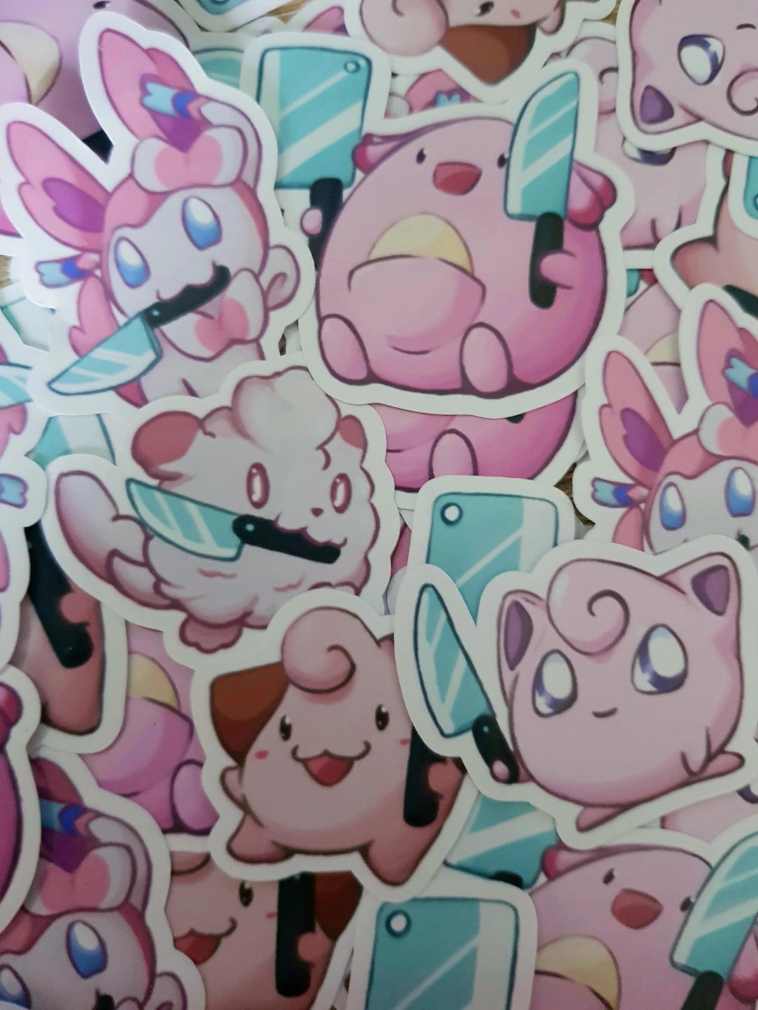 Pink Violence Pokemon Sticker Pack (pack of 5) - Chansey, Cleffa ...