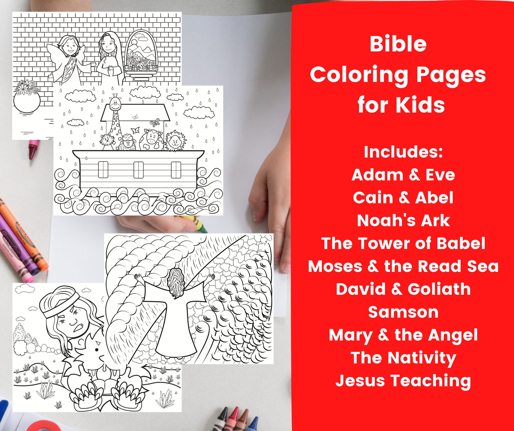 Bible Coloring Pages for Kids | Kids Printables, Bible Stories ...