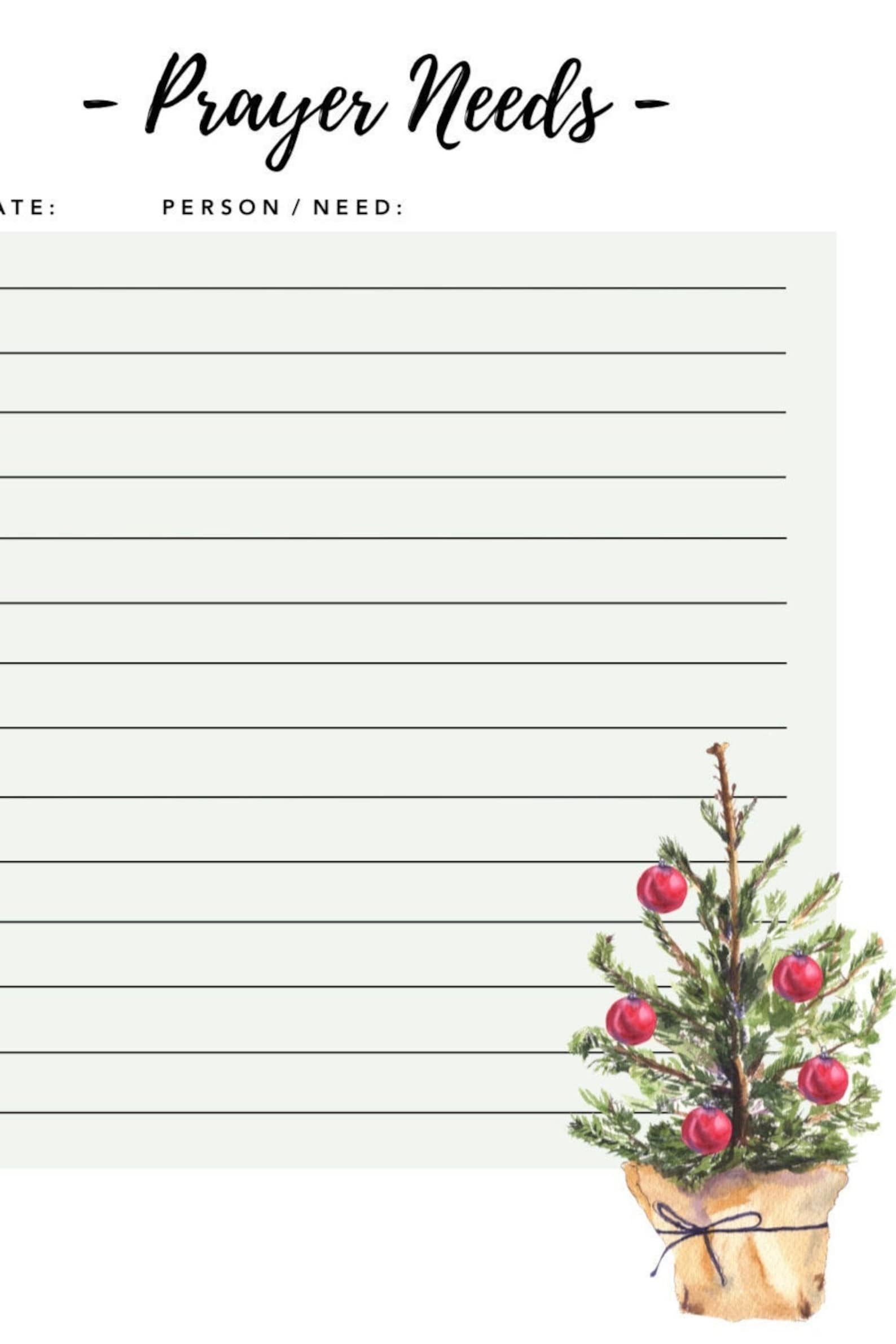 Christmas Themed Bible Study and Prayer Journal Instant Download, Bible ...