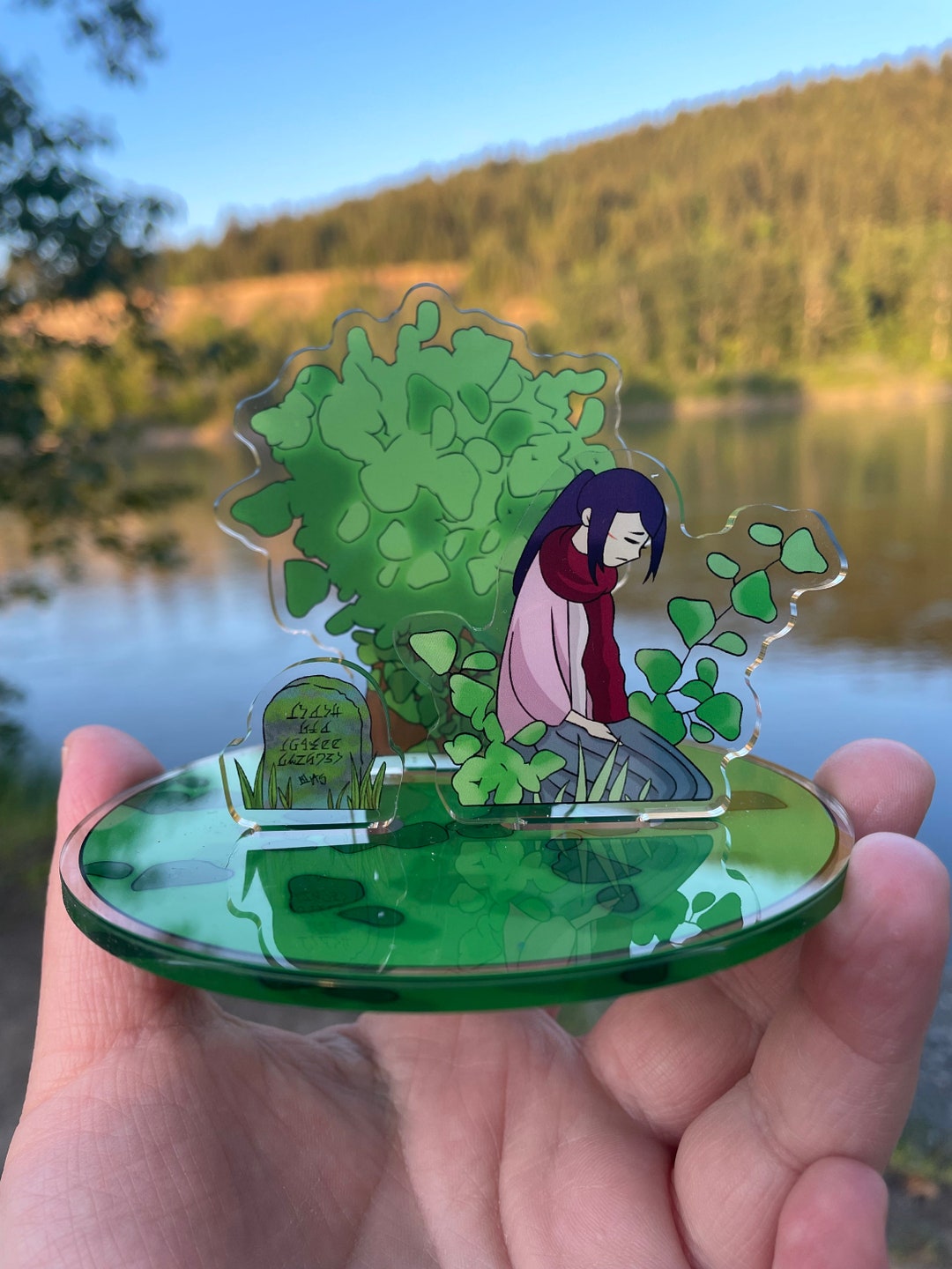 Sad Scarf Girl Under Tree Ending Anime Acrylic Stand Gift Idea ...