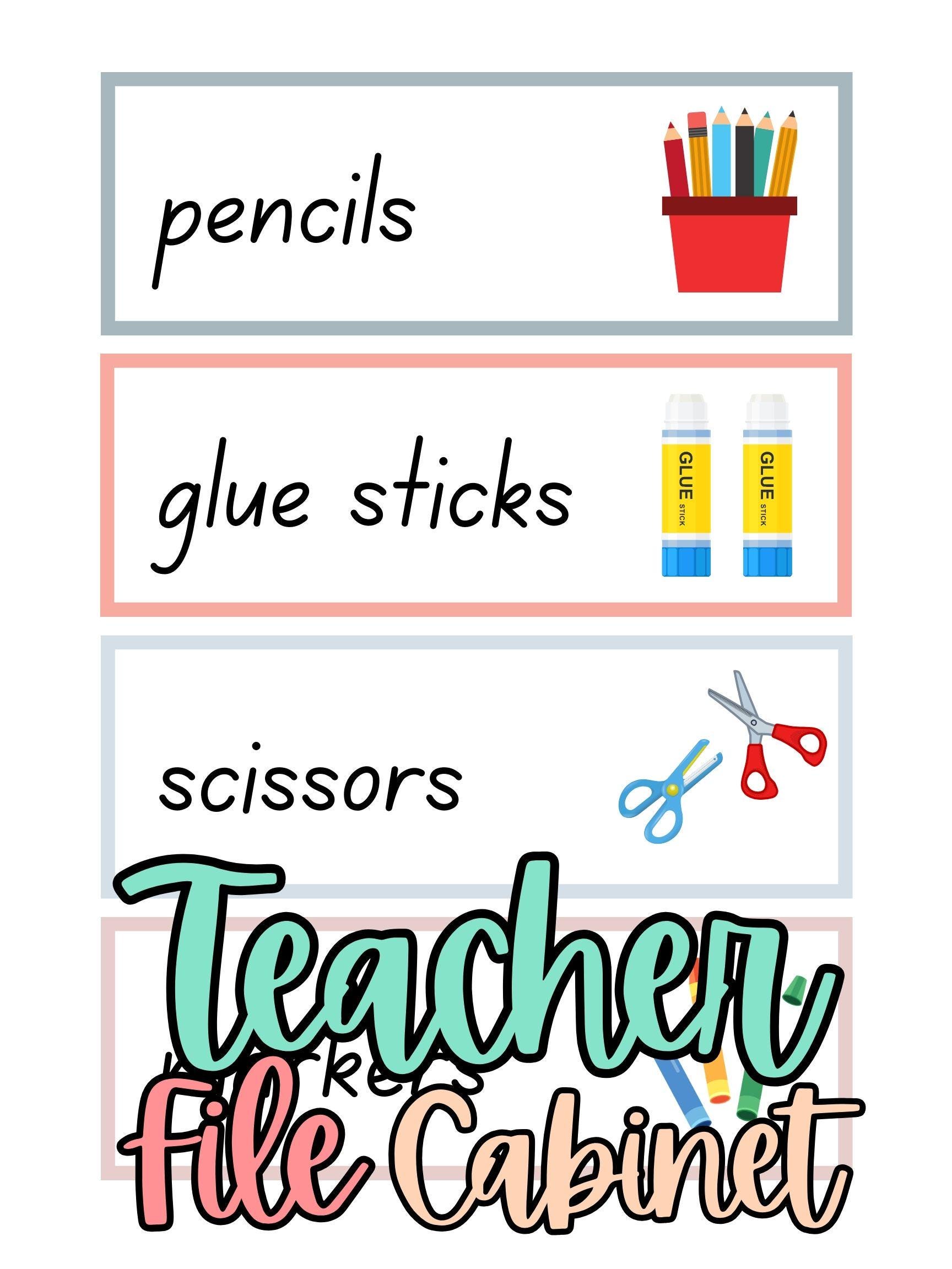 Classroom Supply Labels – Printable PDF for Teachers - Etsy