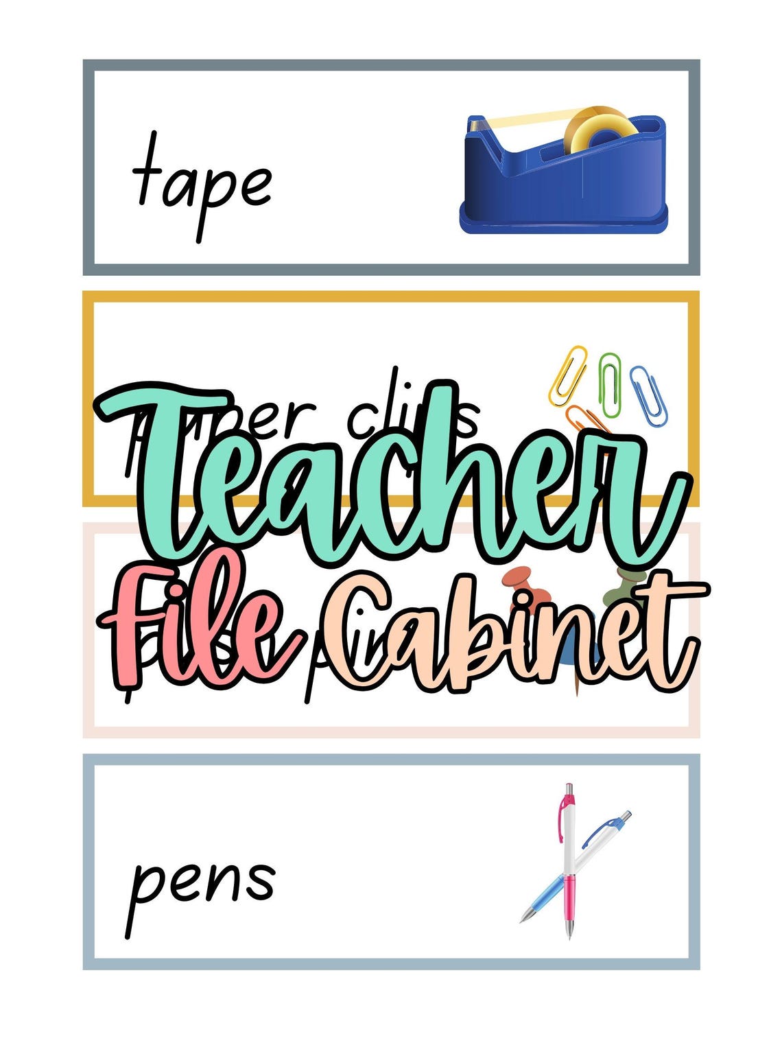 Classroom Supply Labels – Printable PDF for Teachers - Etsy