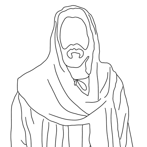 Jesus Line Drawing - Etsy