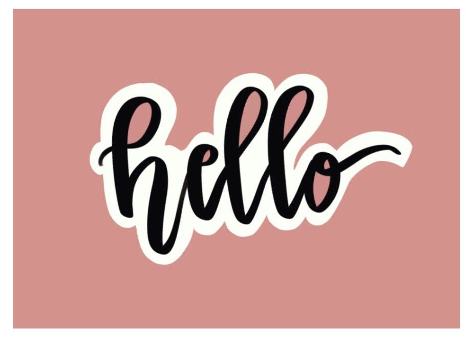 Set of 6 Hello Printable Postcards - Etsy
