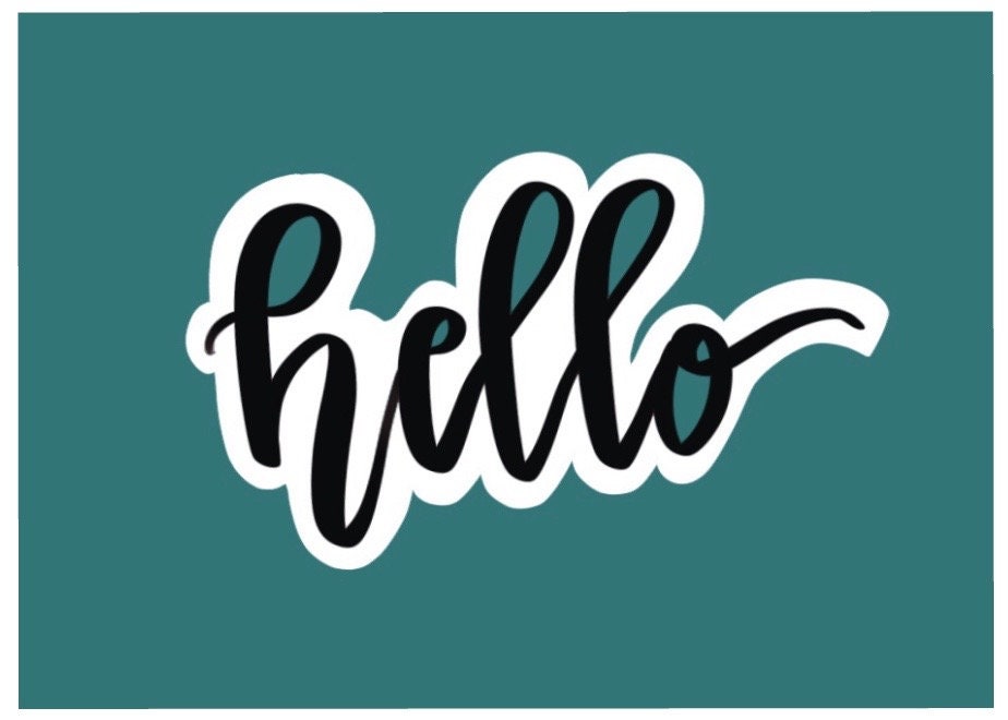 Set of 6 Hello Printable Postcards - Etsy