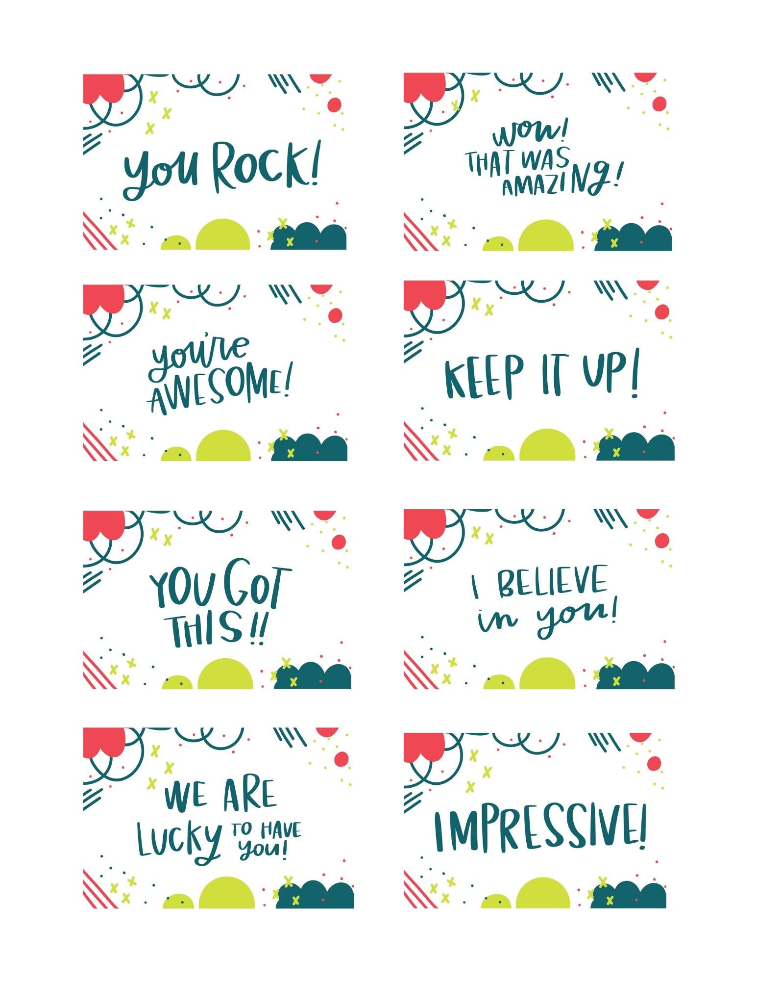 Set of 8 Student Inspiration Cards - Etsy