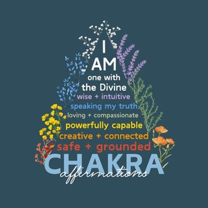 CHAKRA AFFIRMATIONS New / Chakras / Root Chakra / Affirmations / Floral ...