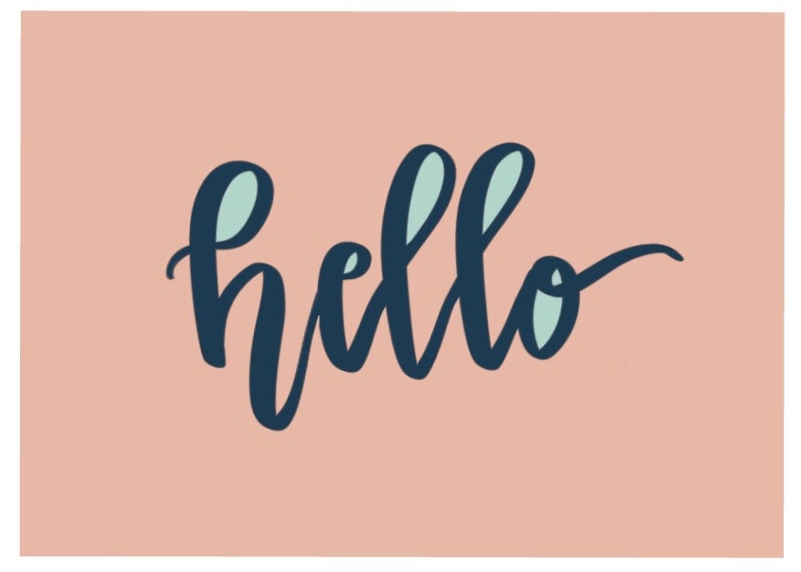 Set of 6 Hello Printable Postcards - Etsy