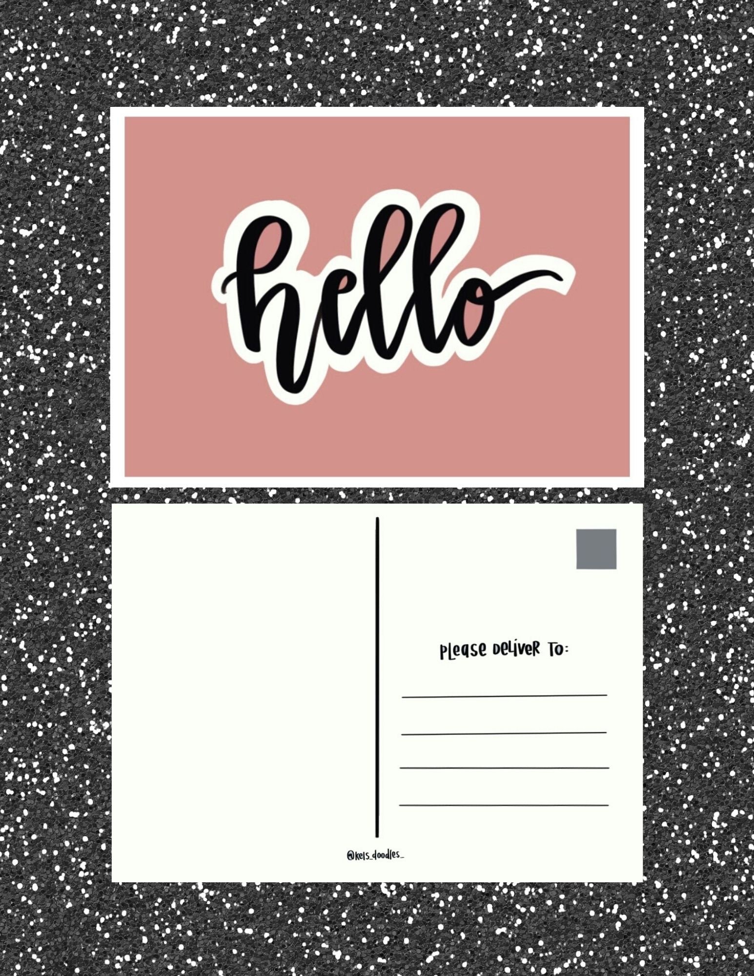Set of 6 Hello Printable Postcards - Etsy