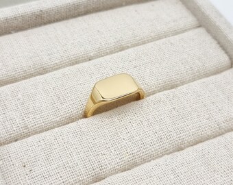 Square Signet Ring | Etsy