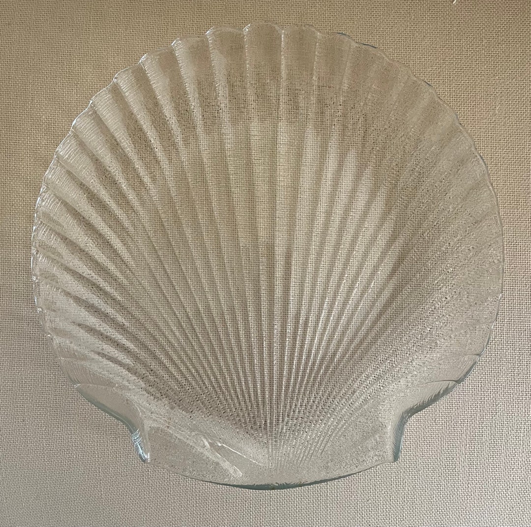 Glass Seashell Shell Plate / Platter - Etsy