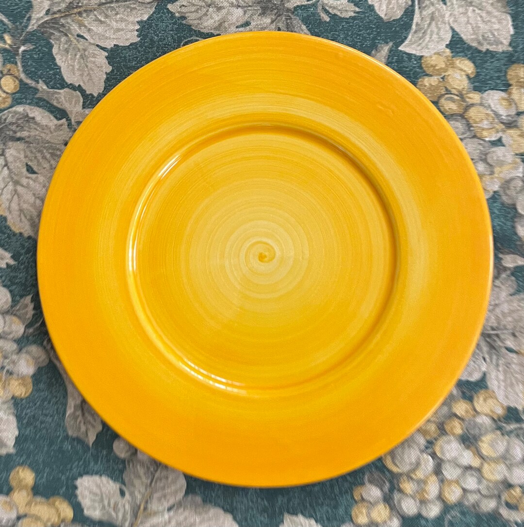 Vietri Fantasia Italian Solid Sunflower Yellow Charger Plate 13 Italy - Etsy