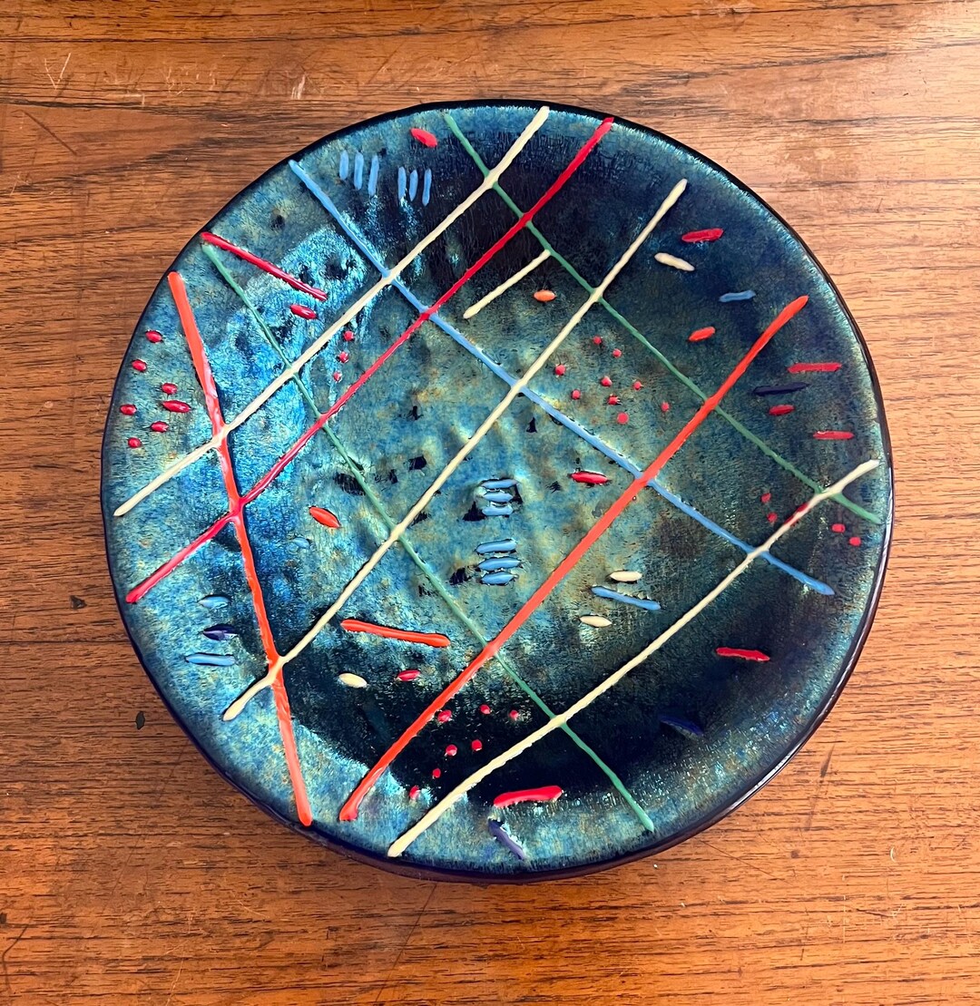 Post-modern Studio Glass Bowl - Etsy