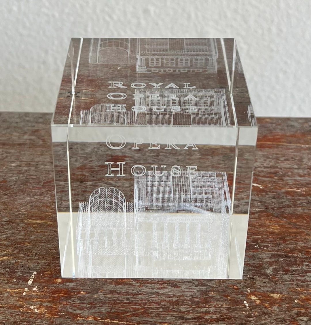Royal Opera House and Ballet London 3D Laser Etched Crystal Cube ...