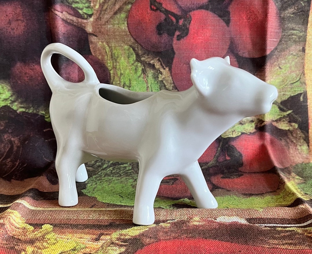 Original Williams-sonoma Apilco French White Porcelain Cow Creamer ...
