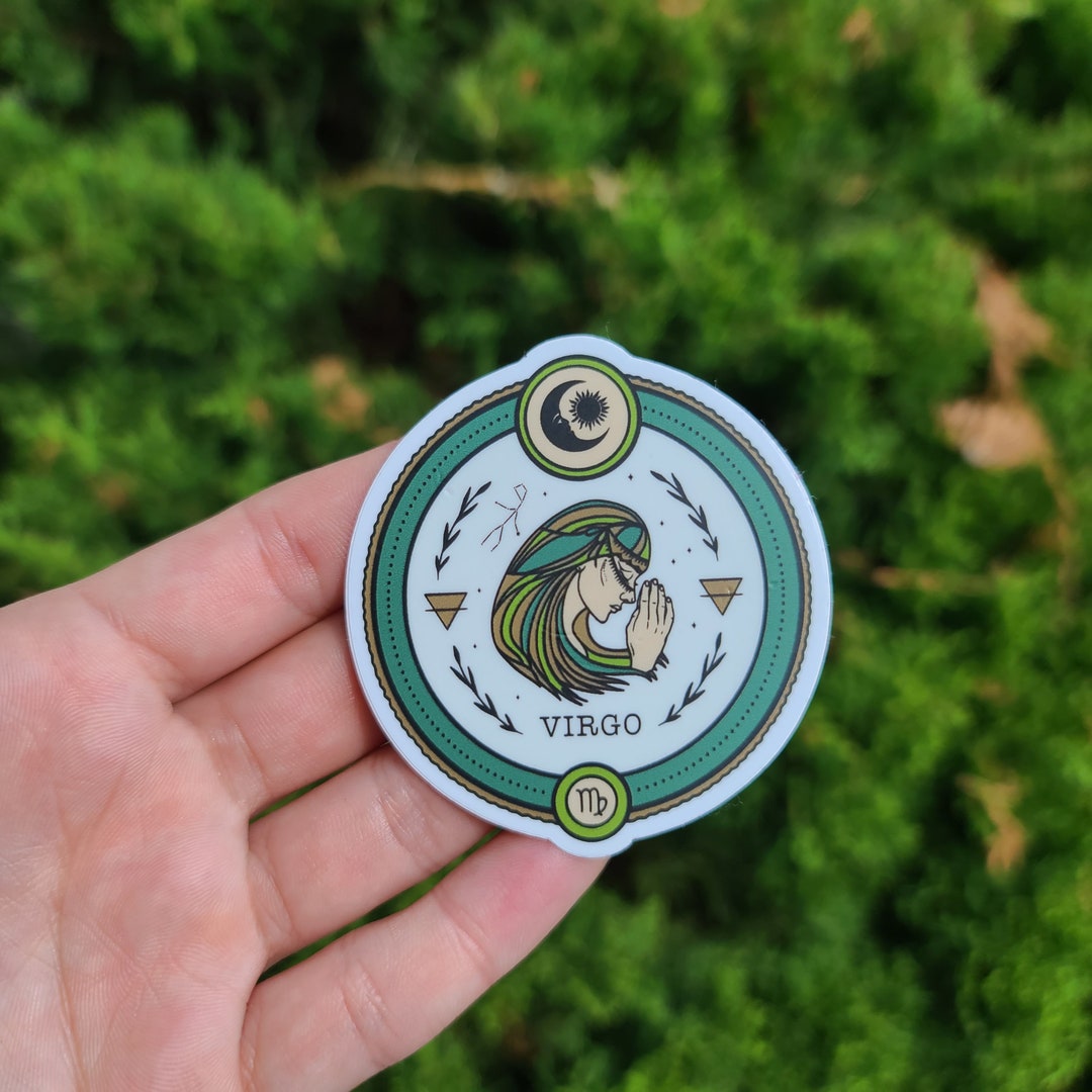 Virgo Circle Sticker Astrology Virgo Zodiac Sign Horoscope Great Gift ...