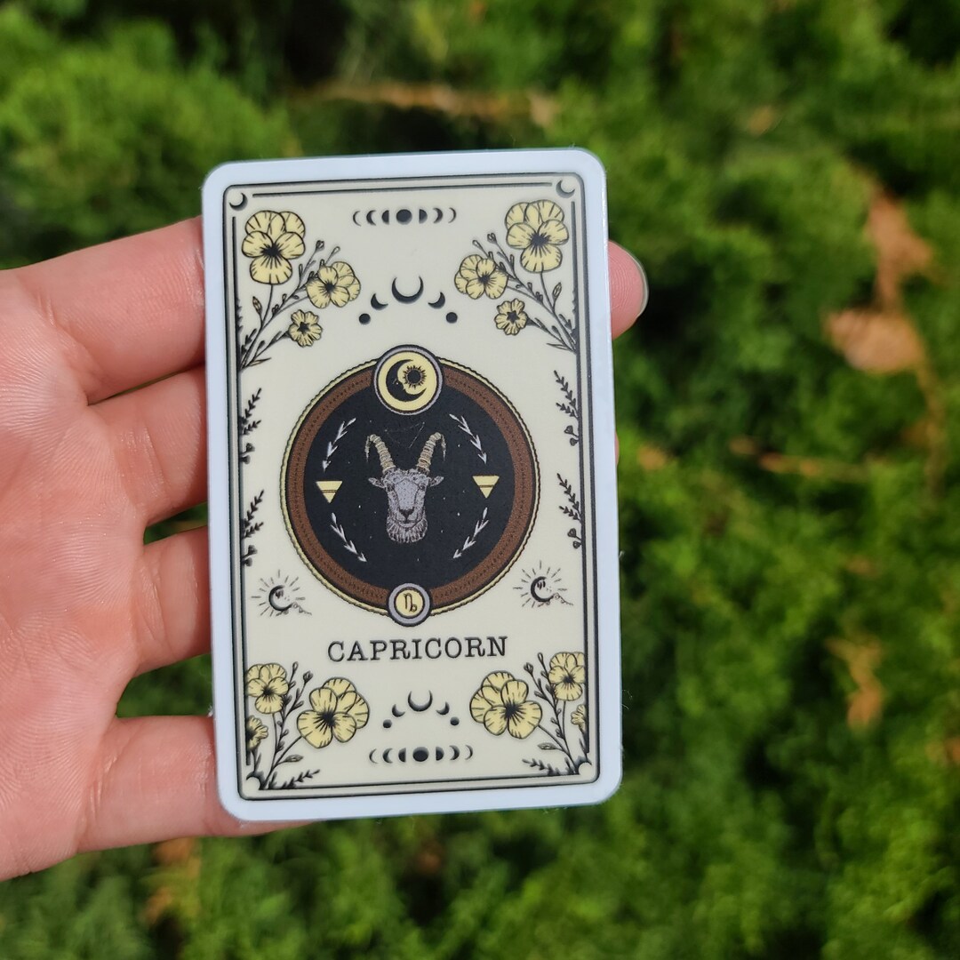 Capricorn Tarot Card Sticker - Astrology - Capricorn - Zodiac Sign ...