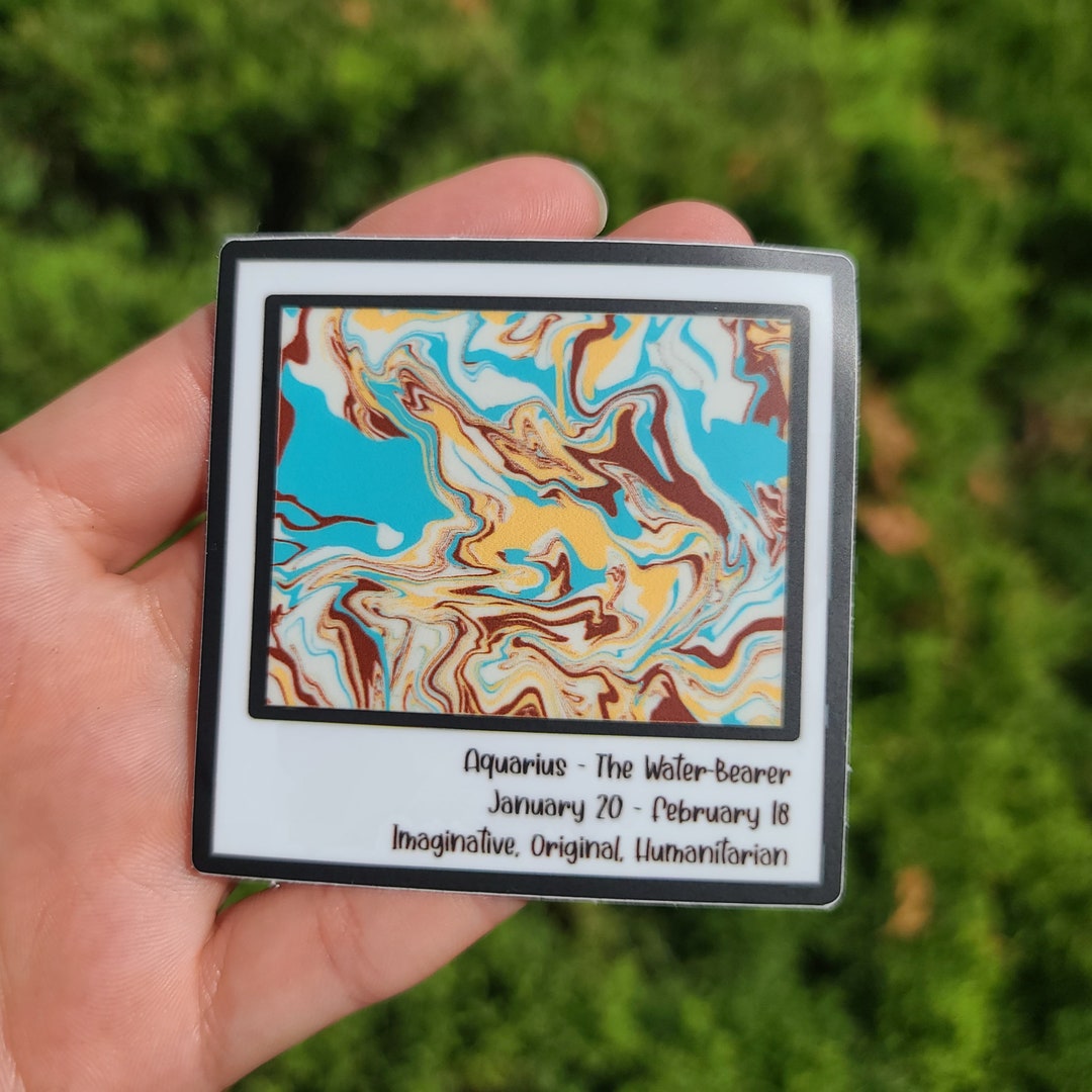 Aquarius Paint Sample Sticker Astrology Aquarius Zodiac Sign Horoscope ...