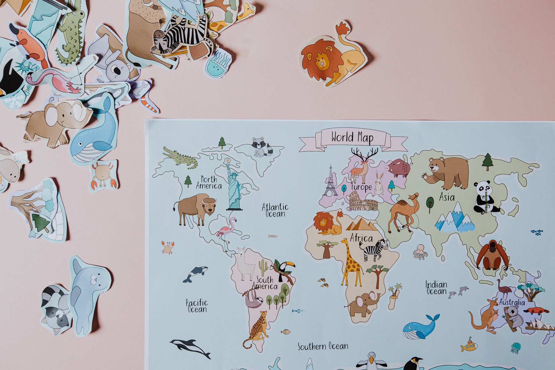 Printable World Map Workshop - Etsy