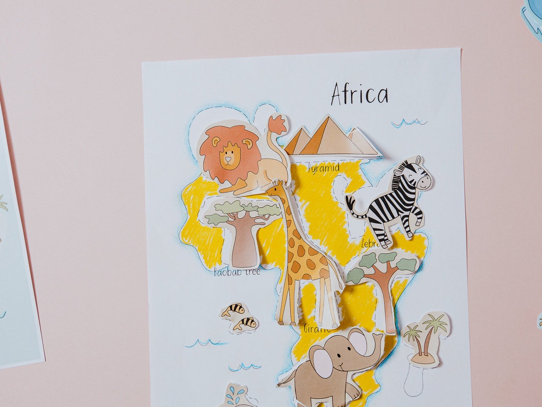 Printable World Map Workshop - Etsy