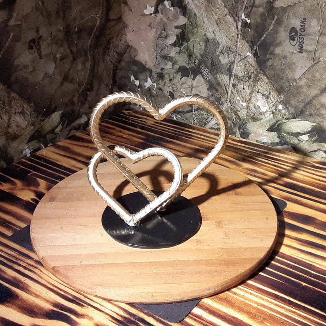 Handcrafted Industrial Heart Sculpture of Repurposed Welded Rebar - Etsy