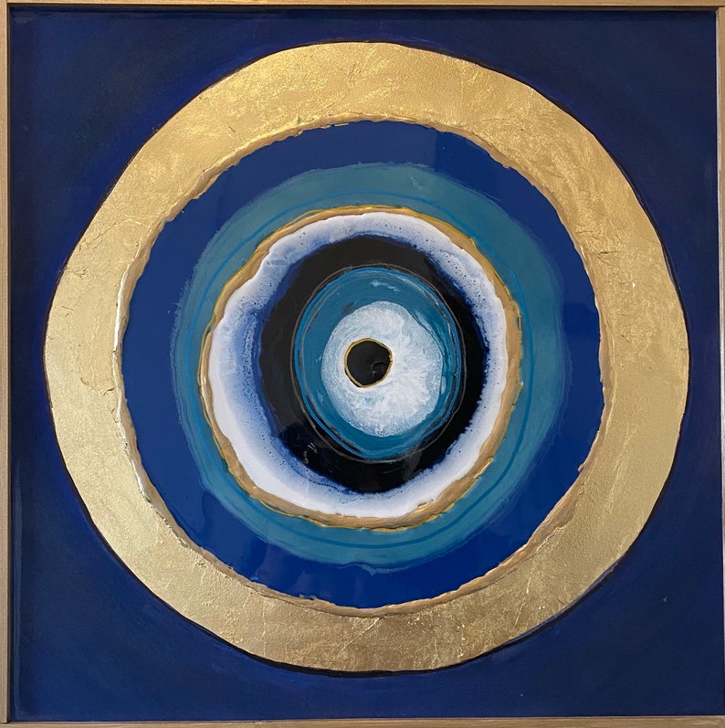 Original Handmade Evil Eye Devil Eye Resin Geode Acrylic | Etsy