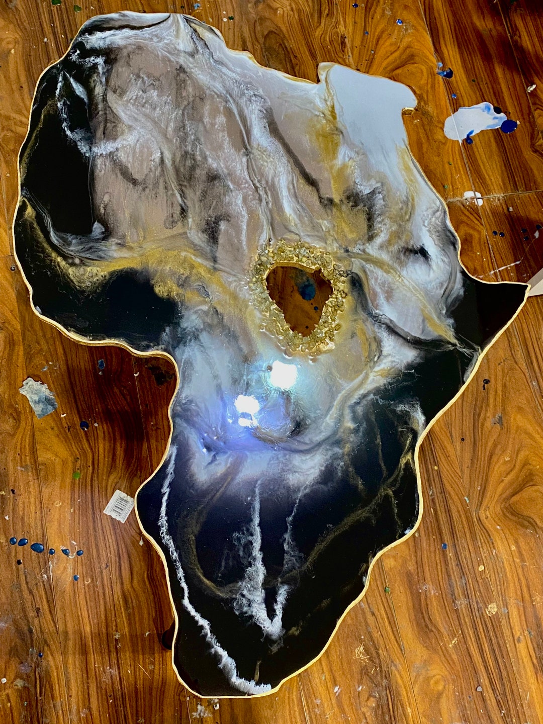 The Handmade Geode African Marble Coffee Table ORIGINAL - Etsy