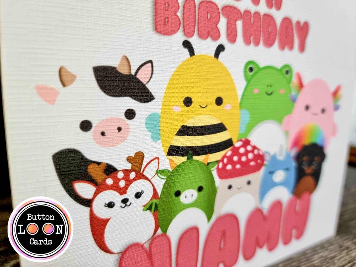 Squishmallow Happy Birthday Card Handmade & Personalised - Etsy