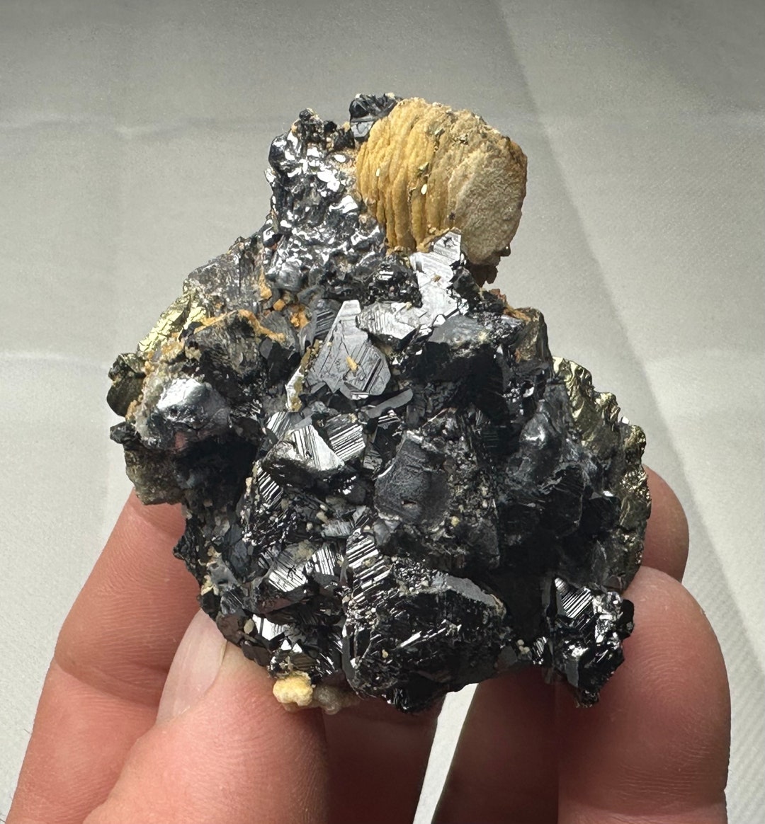 Beautiful Sphalerite With Pyrite, Chalcopyrite, Galena and Calcite From ...