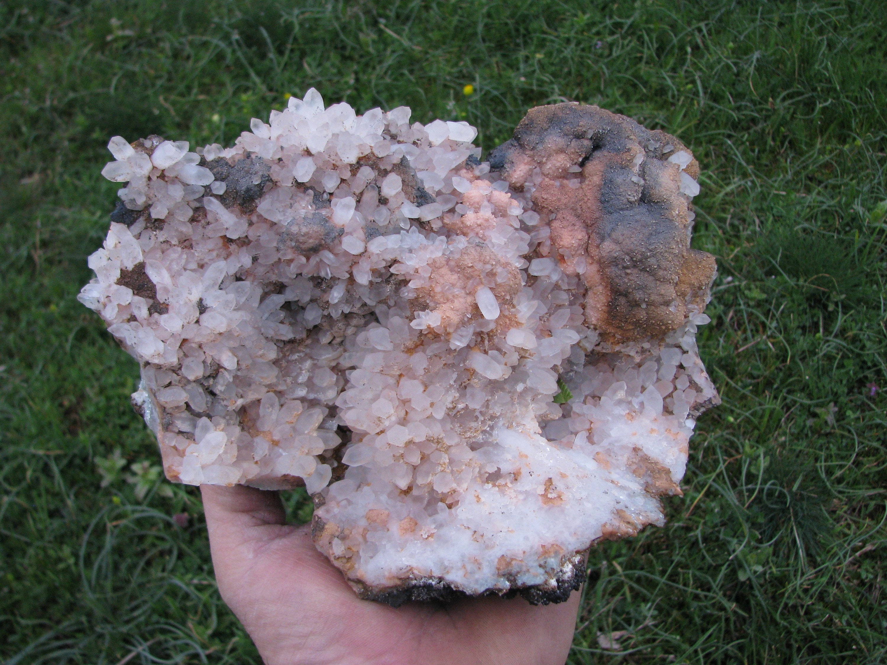 Top! Incredible Partially Oxidized Rhodochrosiе on Quartz From the ...
