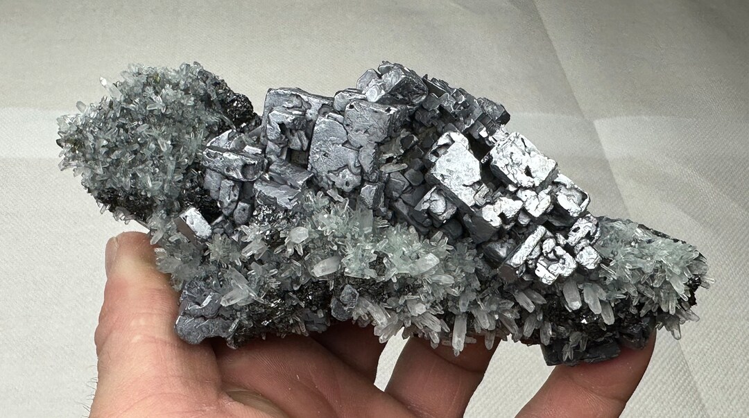 Great Rare Skeletal Galena With Quartz and Sphalerite, Madan, Bulgaria ...