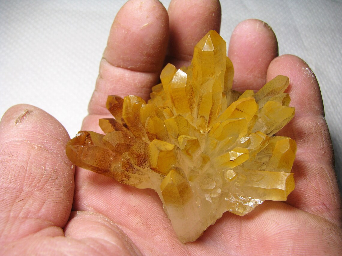 Incredible natural quartz with iron oxide /limonite/ from the | Etsy