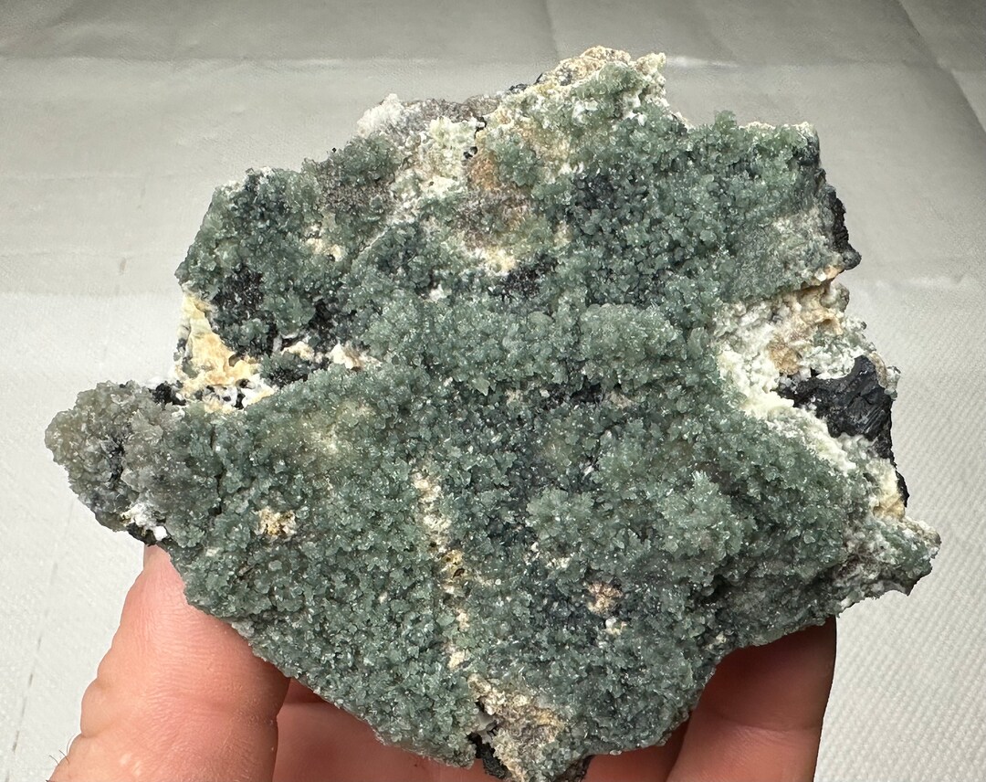 Incredible Micro Crystals Green Quartz With Deep Color With Chlorite ...