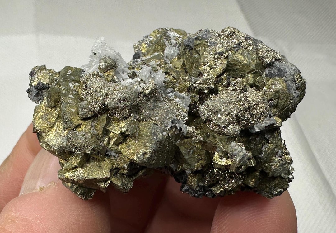 Aesthetic Rare Chalcopyrite With Micro Crystals Pyrite on Sphalerite ...