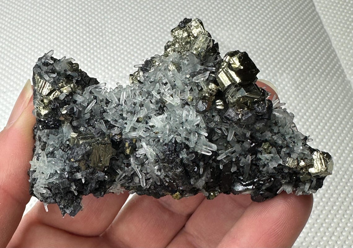 Nice Shiny Pyrite With Sphalerite and Quartz From the Famous 9th of ...