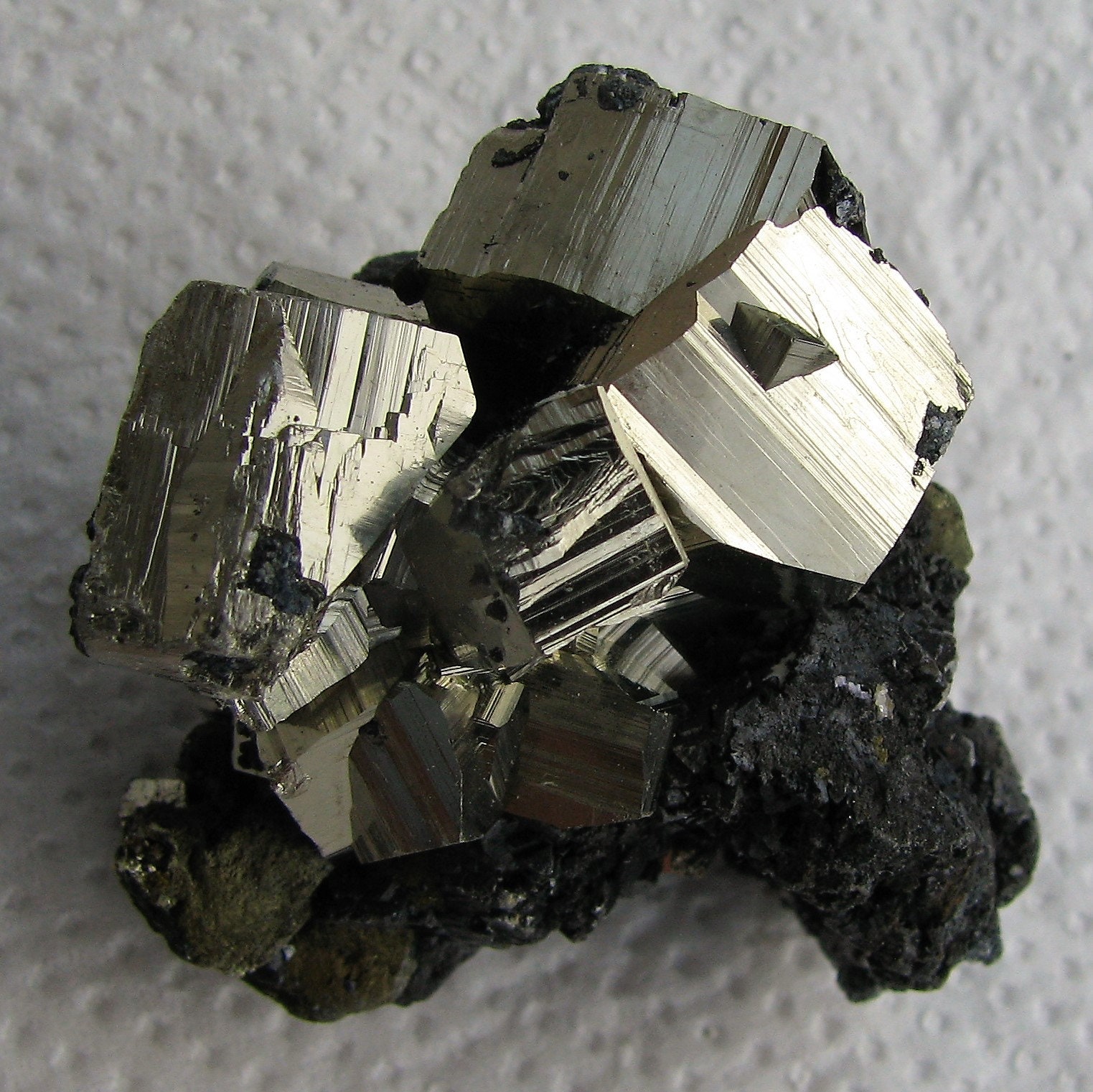 Very Shiny Pyrite Over Sphalerite From the Famous 9th of September Mine ...