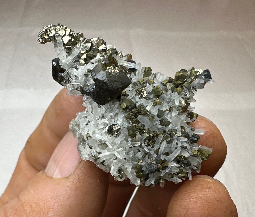 Incredible Sphalerite With Micro Crystals Pyrite and Chalcopyrite on ...
