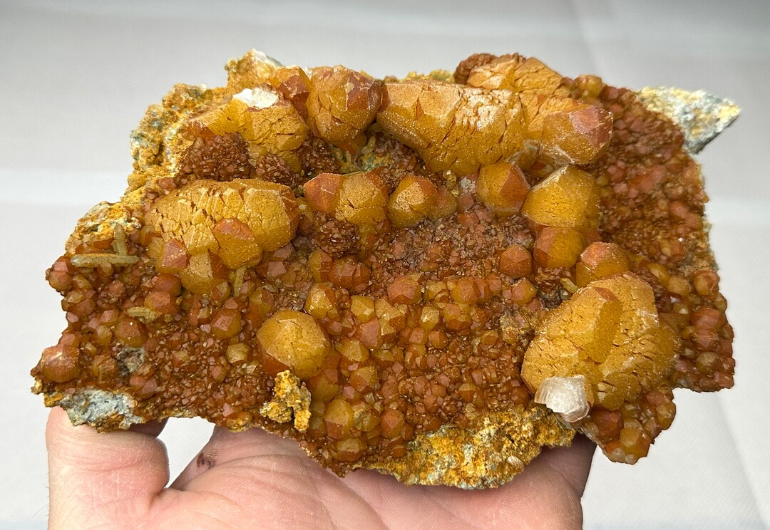 Lovely Calcite With Micro Crystals Rhodochrosite, Madan, Bulgaria ...