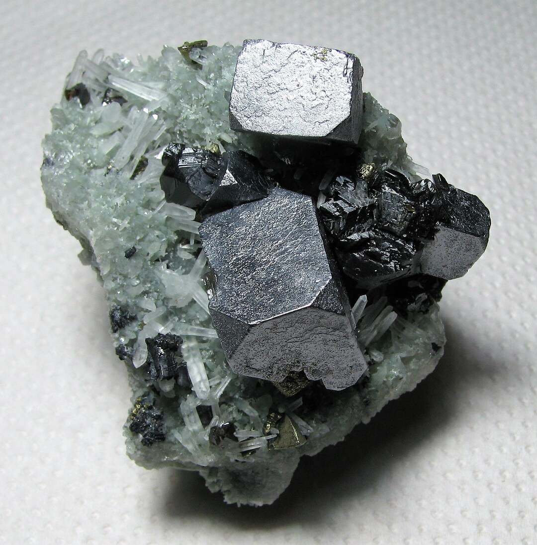 Well Shaped Big Crystals Galena and Micro Crystals Sphalerite and ...