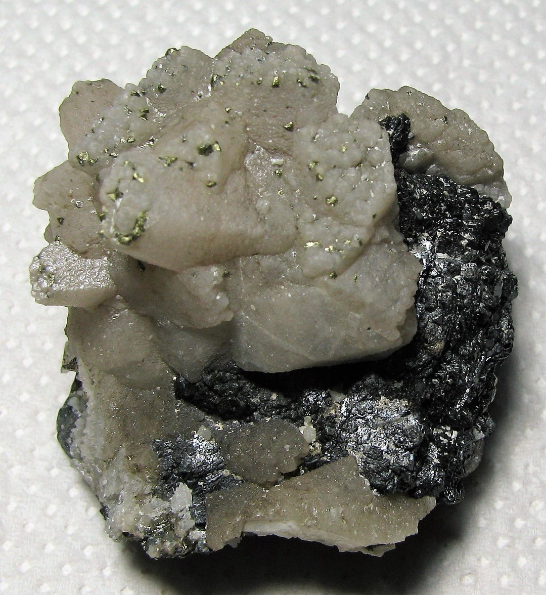 Beautiful Calcite With Micro Crystalc Chalcopyrite Over Sphalerite From ...